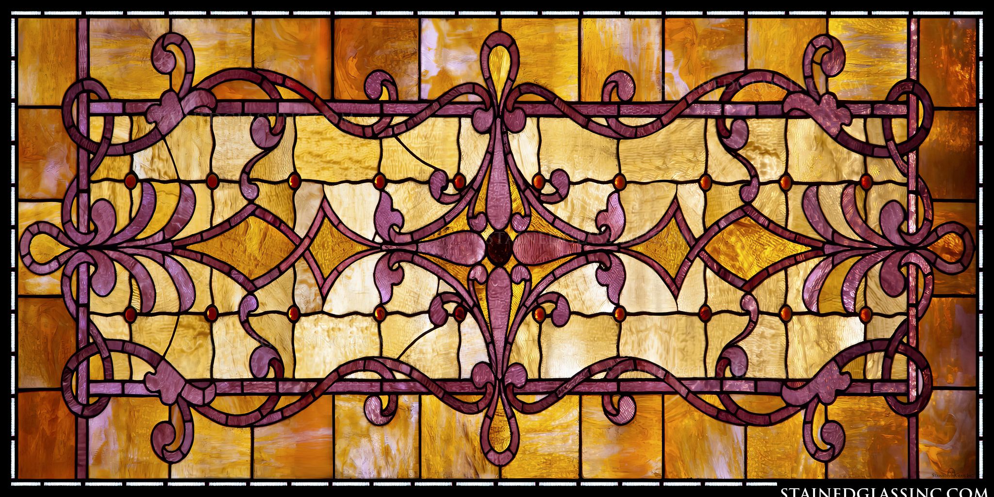 "Fancy Fretwork" Stained Glass Window