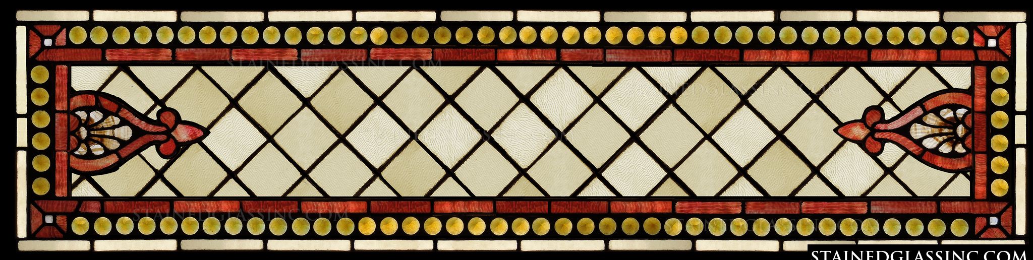 "Adorning Transom" Stained Glass Window